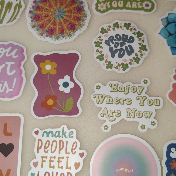 Office | Set Of 25 Cute Colorful Positive Vibes Stickers | Poshmark